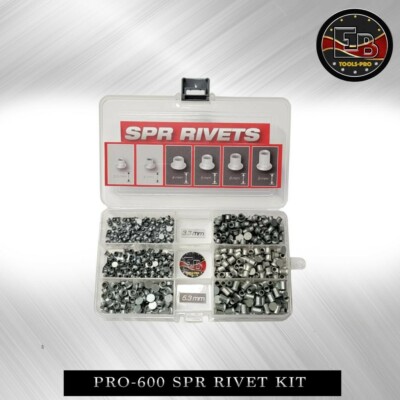 SPR Self Piercing Rivets PRO-600 kit includes 600pc assortment Aluminum ...