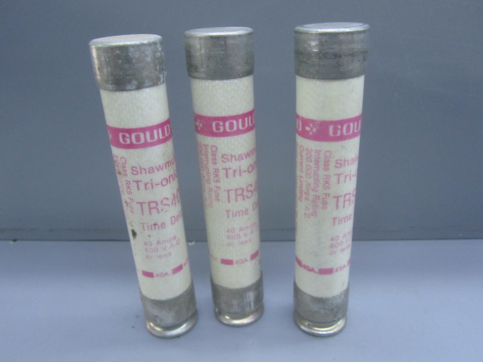 GOULD SHAWMUT TRS40R TRI-ONIC TIME DELAY FUSE 600VAC 40 AMP LOT OF 3 | eBay