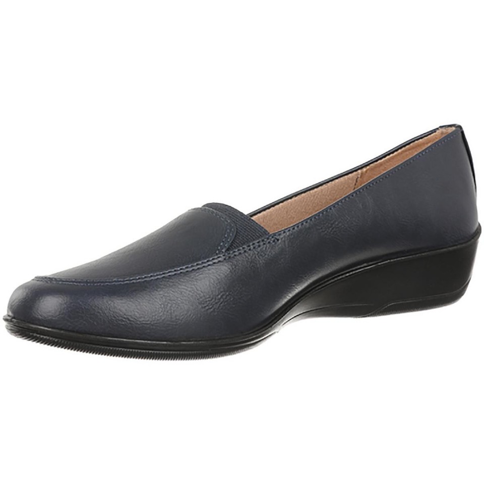 LifeStride Womens Ida Stretch Faux Leather Loafer Heels BHFO 6622 | eBay