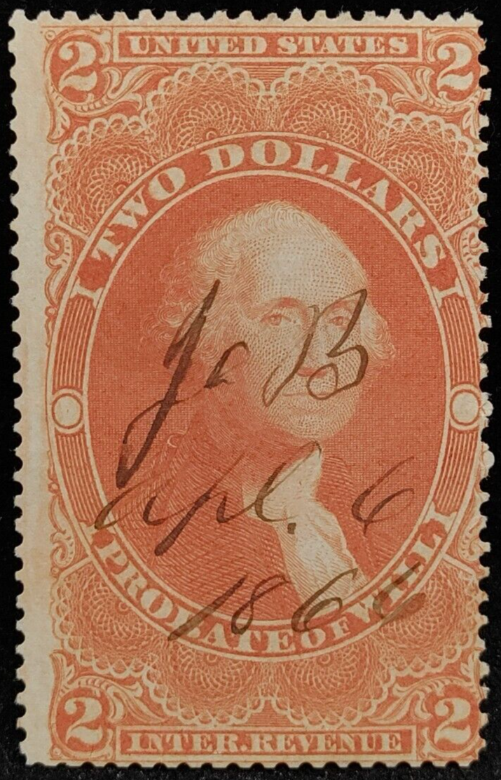 MATT'S STAMPS US SCOTT #R83c $2-DOLLAR PROBATE OF WILL REVENUE STAMP ...