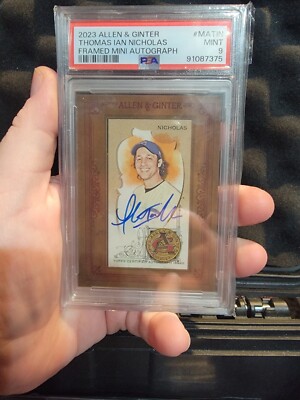 2023 Allen And Ginter Thomas Ian Nicholas auto psa 9 ROOKIE OF THE YEAR ...