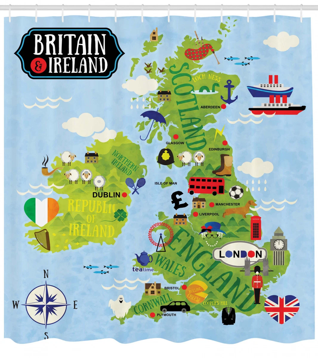 Cartoon Map Of England Uk