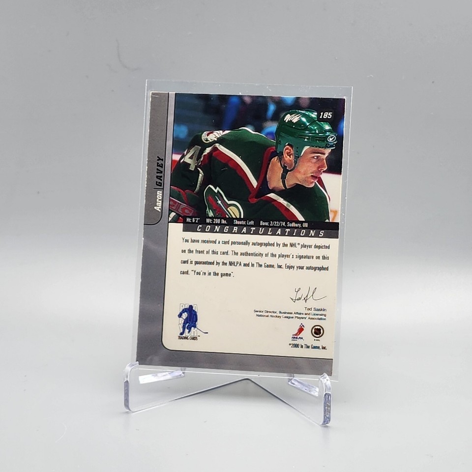 2001 In the Game Signature Series Gold Aaron Gavey Minnesota Wild | eBay