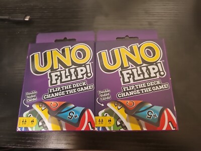 Uno Flip! Card Game Mattel Games Double-Sided Cards 2-10 Players For ...