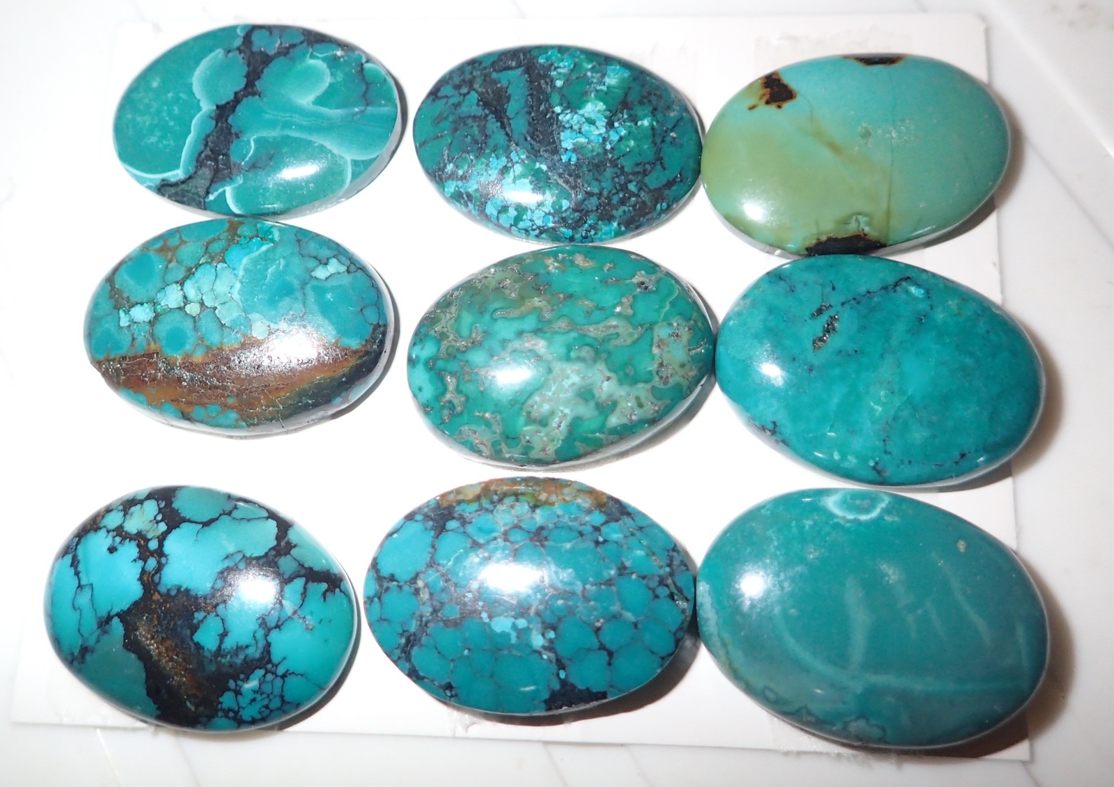 Turquoise Stone Oval Shape18x25 mm Flat Cabochon 175 Carat 9 pieces | eBay