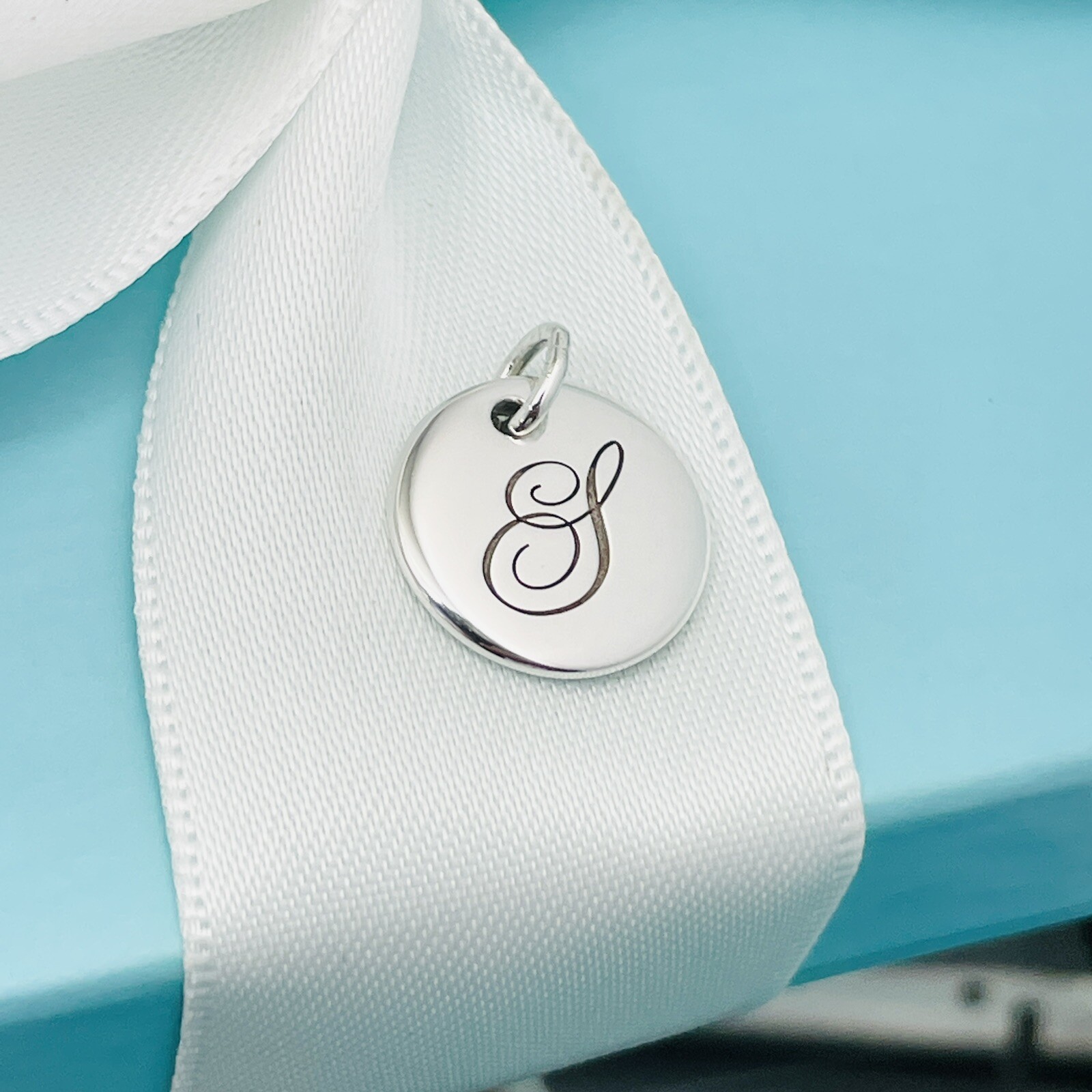 Tiffany Silver Letter S Alphabet Initial Round Circle… - Gem