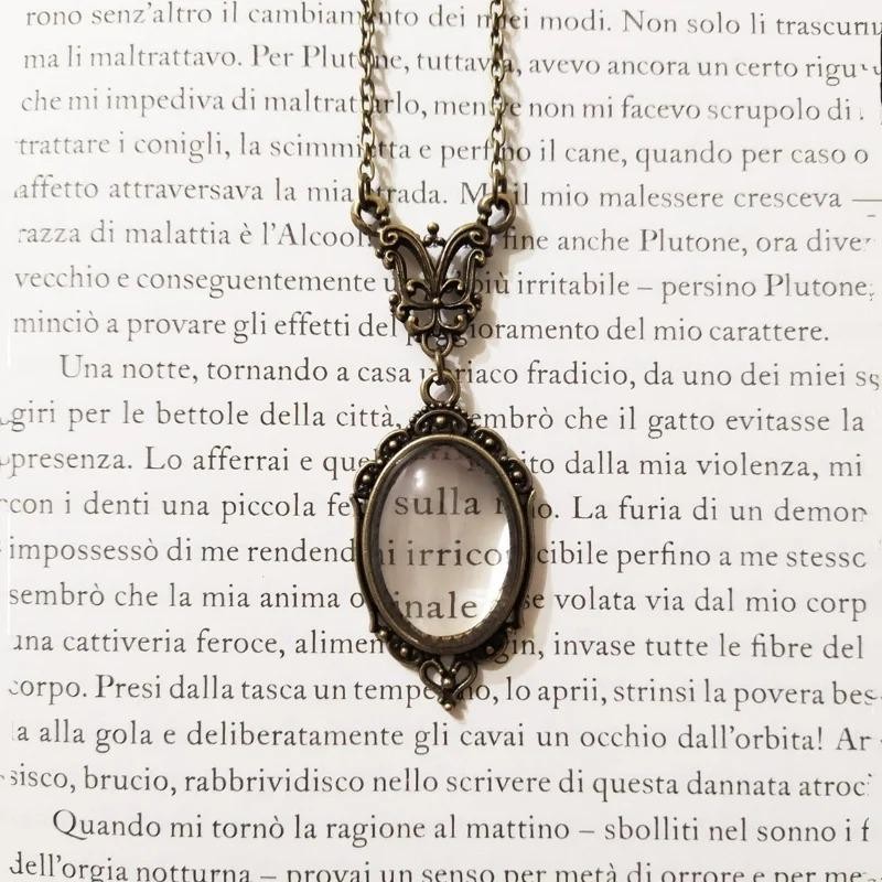 Gothic Vintage Magnifying Glass Pendant Necklace – Steampunk Monocle ...
