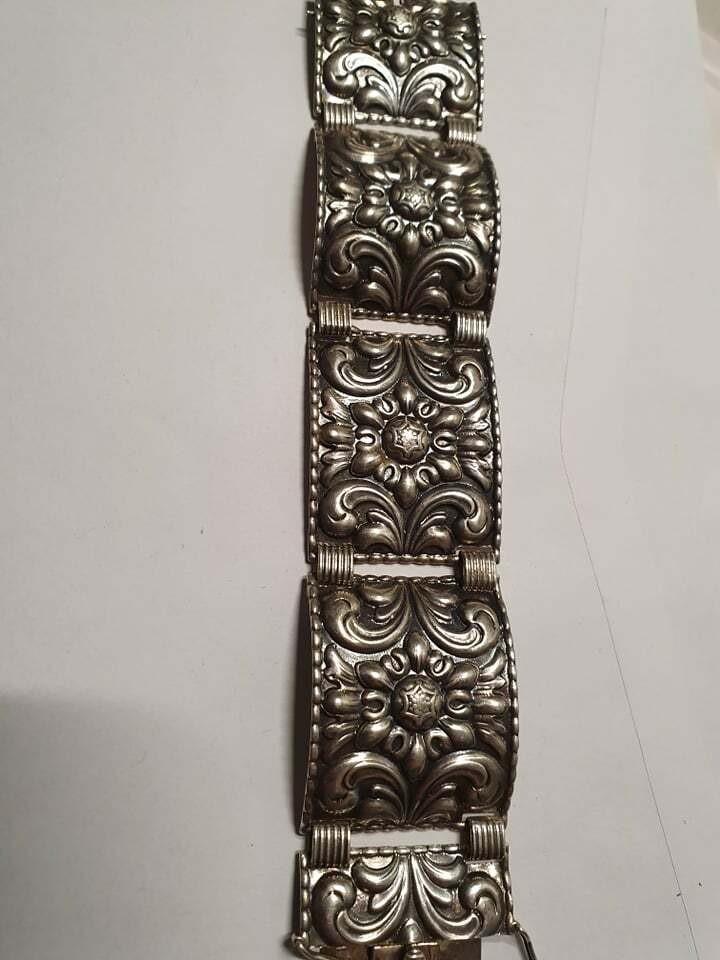 RARE EMIL MARTINSEN NORWAY ANTIQUE 830S SILVER BRACEL… - Gem