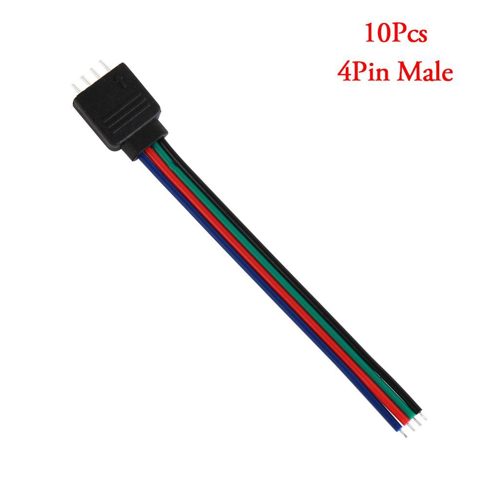 RGB RGBW LED Strip Light Cable 4 pin 5 Pin Male Female Connector ...