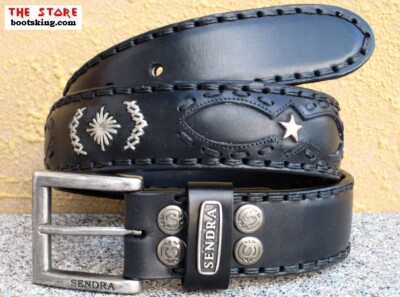 SENDRA BOOTS Gürtel Verzierungen Belt Ledergürtel Handarbeit Spanien | eBay