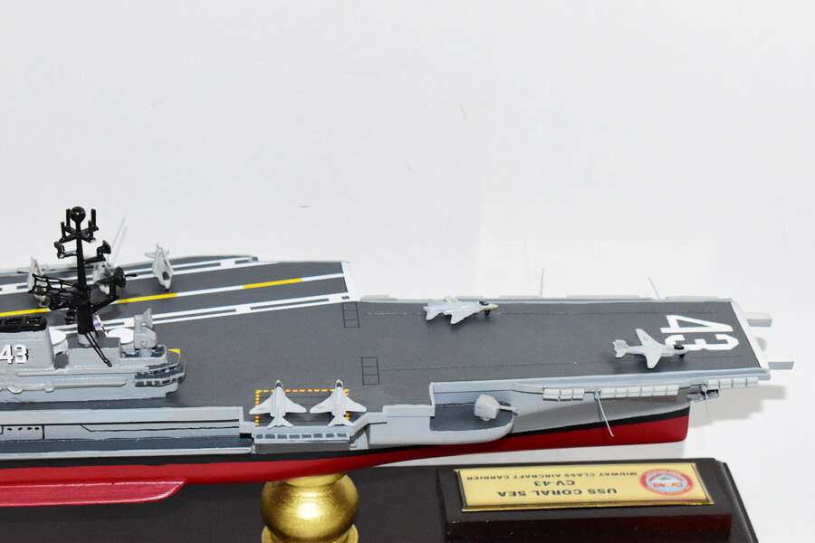 USS Coral Sea CVA-43 Aircraft Carrier Model,Navy,Scale Model,Mahogany ...