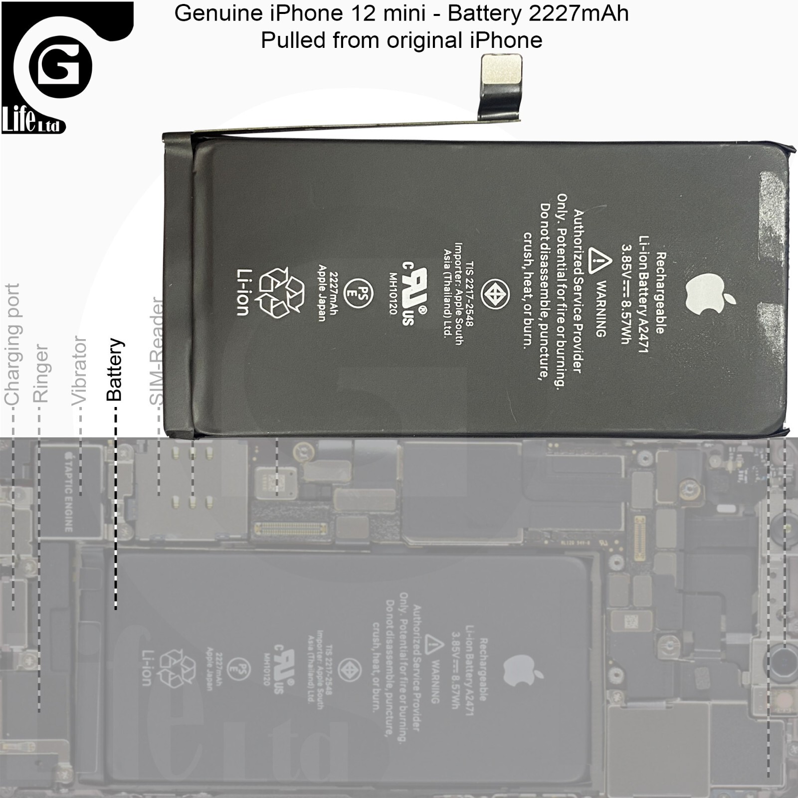 Genuine Original Apple iPhone Batteries over 90% Capacity Used Grade A ...
