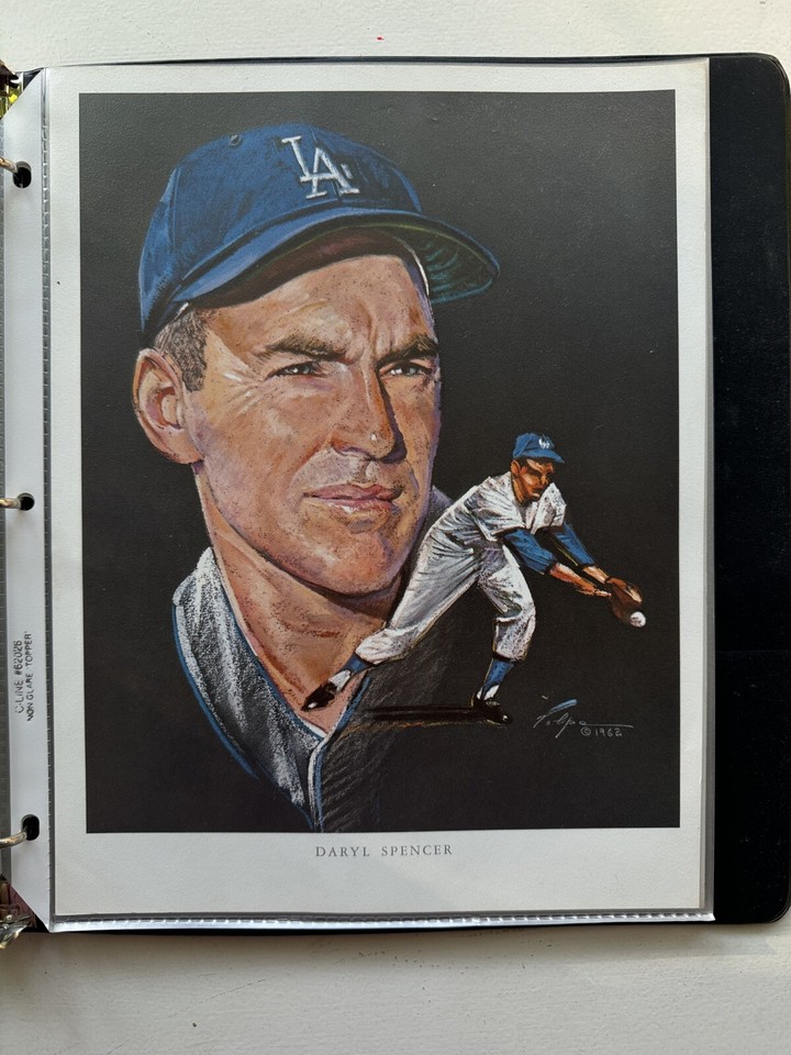1962 Union 76 Oil Dodgers Portraits Complete Portrait Set Of 24 w ...