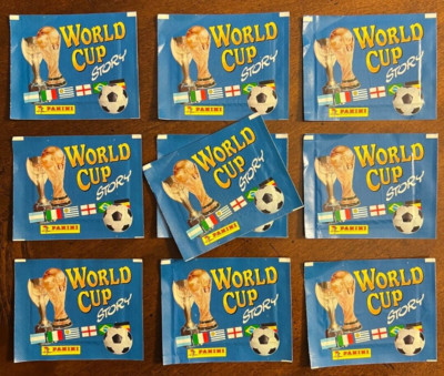 (10x) NEW 1990 Panini World Cup Story Sticker Packs Lot - Pele Maradona ...