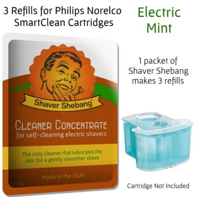 Shaver Shebang Cleaning Concentrate for all Philips Norelco Jet Clean ...