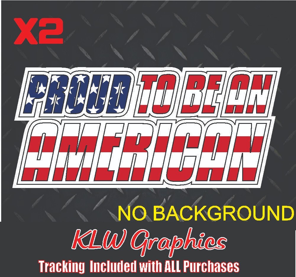 Proud to be American USA Flag Decal Sticker Turbo Diesel Truck Car Land ...