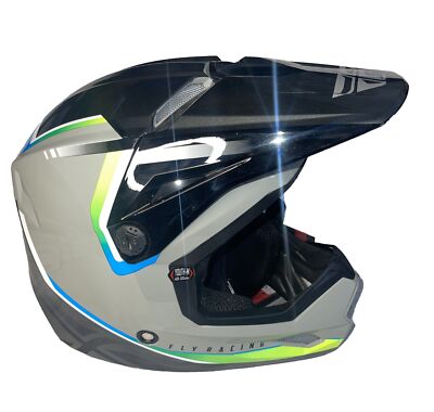 Fly Racing Youth Grey/Black Kinetic Vision Helmet (Kids M) 73-8650YM | eBay