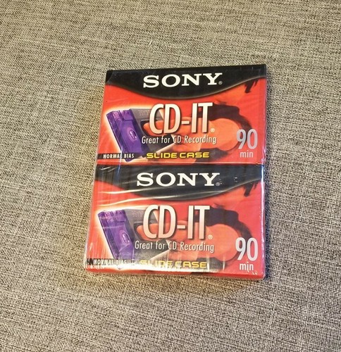 SONY CD-IT Slide Case 90 Minute High Bias Audio Cassette Tape!! SEALED ...