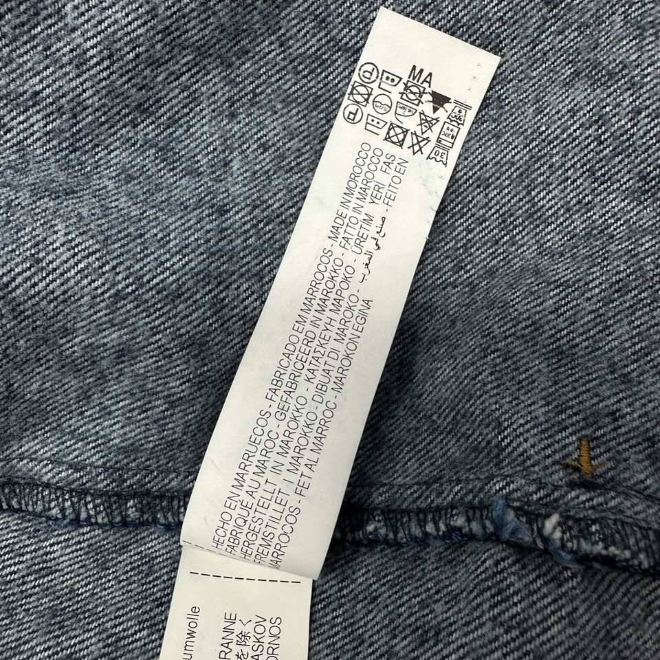 ZARA LTD Edition Erin Wilson Patch Dark Denim Shacket Overshirt Jacket ...