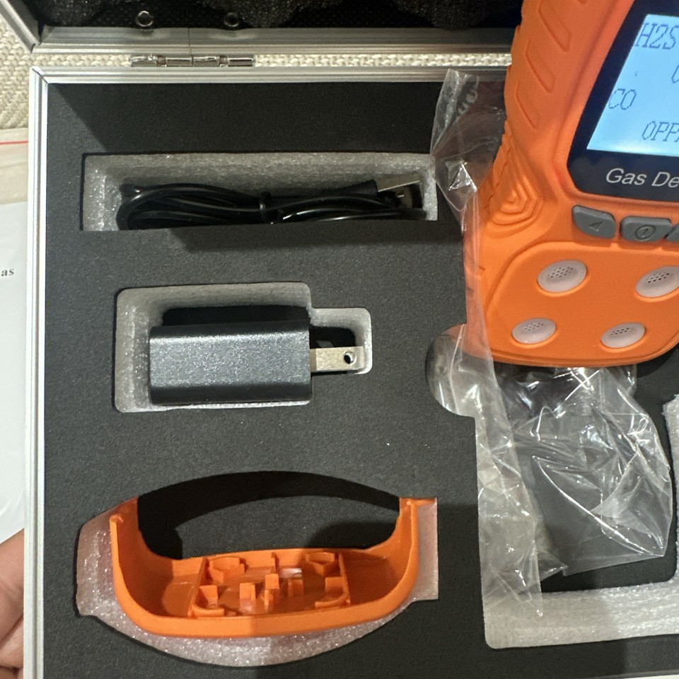 Portable Gas Detector Rechargeable Gas Clip 4-Gas Monitor Meter Tester ...