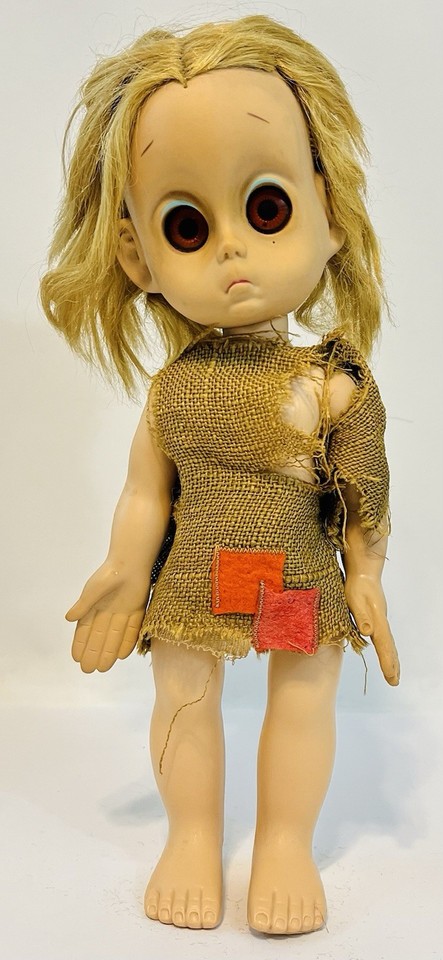 1965 Hasbro Little Miss No Name Doll MISSING TEAR Burlap Dress RARE ...
