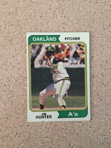 VINTAGE 1974 TOPPS JIM HUNTER #7 VG OLD OAKLAND A'S ATHLETICS | eBay