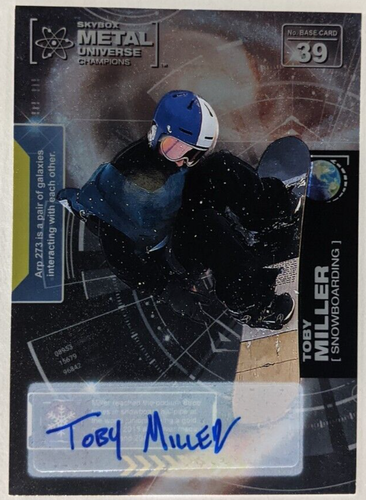 Toby Miller 2021 SkyBox Metal Universe Autograph #39 Snowboarding Card ...
