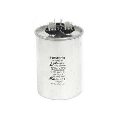 Rheem (Ruud, Protech) 43-25133-16 Capacitor 45/5/440 Dual Round | eBay
