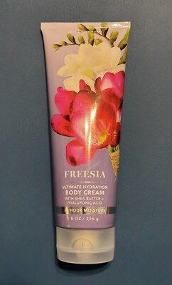 Bath & Body Works Freesia Ultimate Hydration Cream Lotion 8 Oz Shea ...
