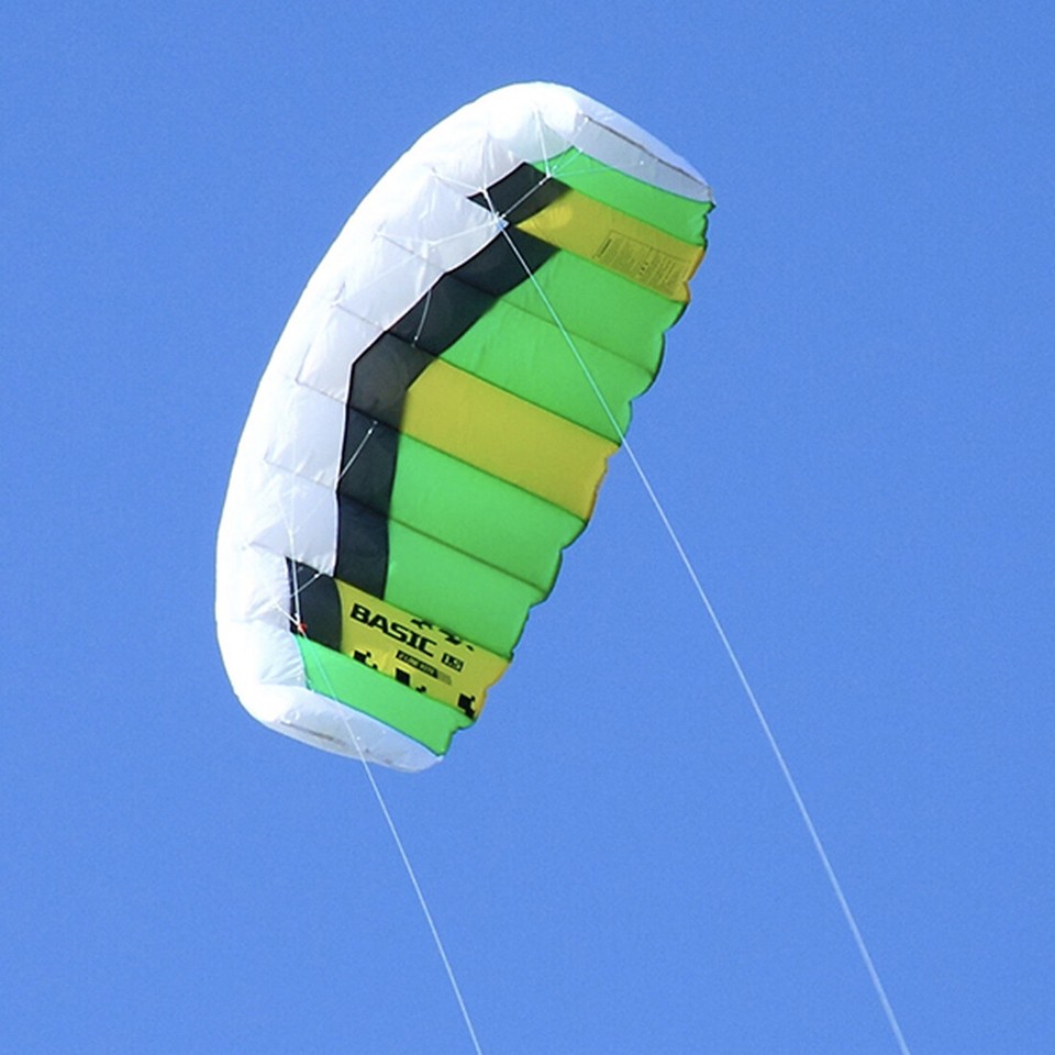 1.5㎡ Beach Sport Kite For Beginner Power Dual Line Stunt Parafoil ...