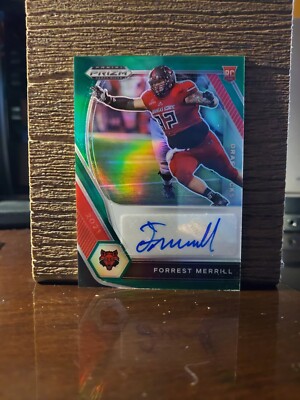 Forrest Merrill 2021 Panini Prizm Draft Picks Rookie RC Green Auto #DPA ...