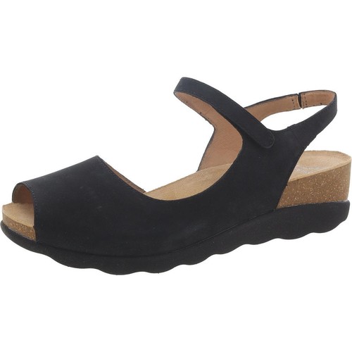 Dansko Womens Marcy Milled Black Wedge Sandals Shoes 42 Medium (B,M ...