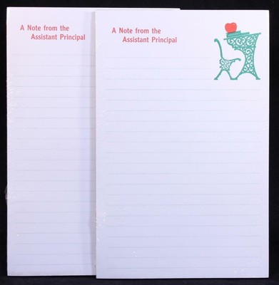 Two (2) Write-On "A Note Form The Assistant Principal" Tablets Notepads ...