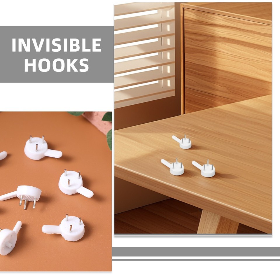 200 Pcs Invisible Picture Frame Hangers Nail Hooks for Drywall Walls ...