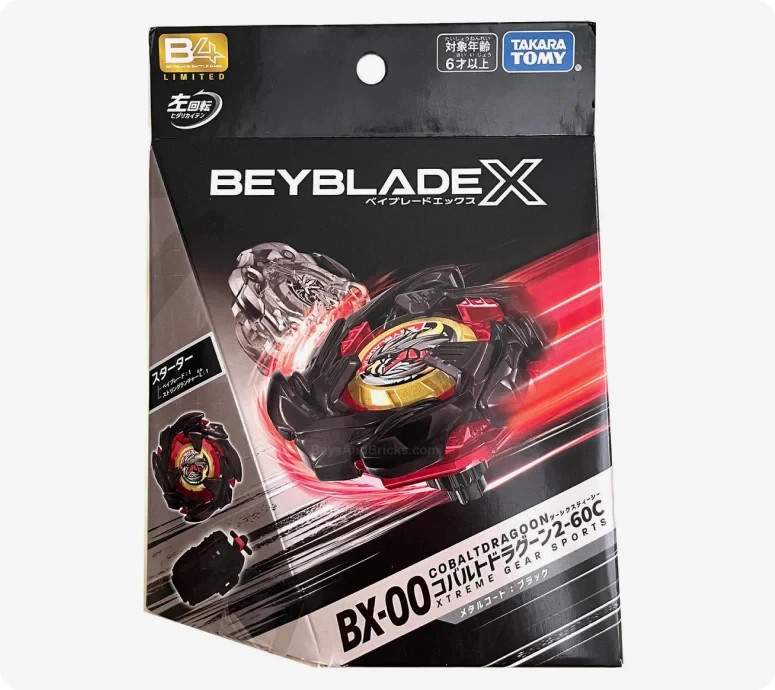 Takara Tꝋmy Beybladԑ X Cobalt Dragoon 2-60C Metal Coat Black B4 ...