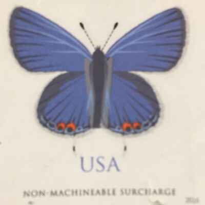 1 UNUSED EASTERN TAIL BUTTERFLY NON- MACHINEABLE SURCHARGE 2016 FOREVER ...