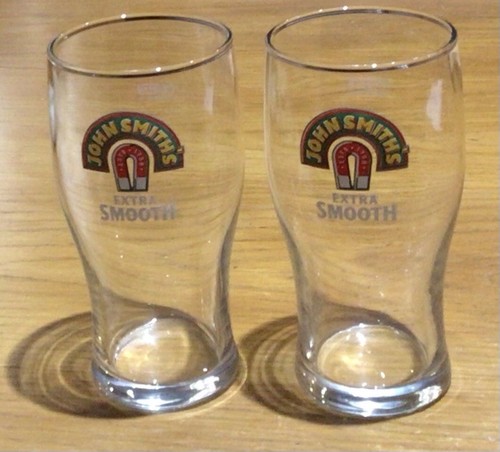 John Smiths Pint Glass x 2 - Brand New - Mancave / Brewery / Fathers ...