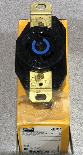 Hubbell HBL2320. 20A NEMA L6-20R. Locking Device Receptacle NEW IN BOX ...