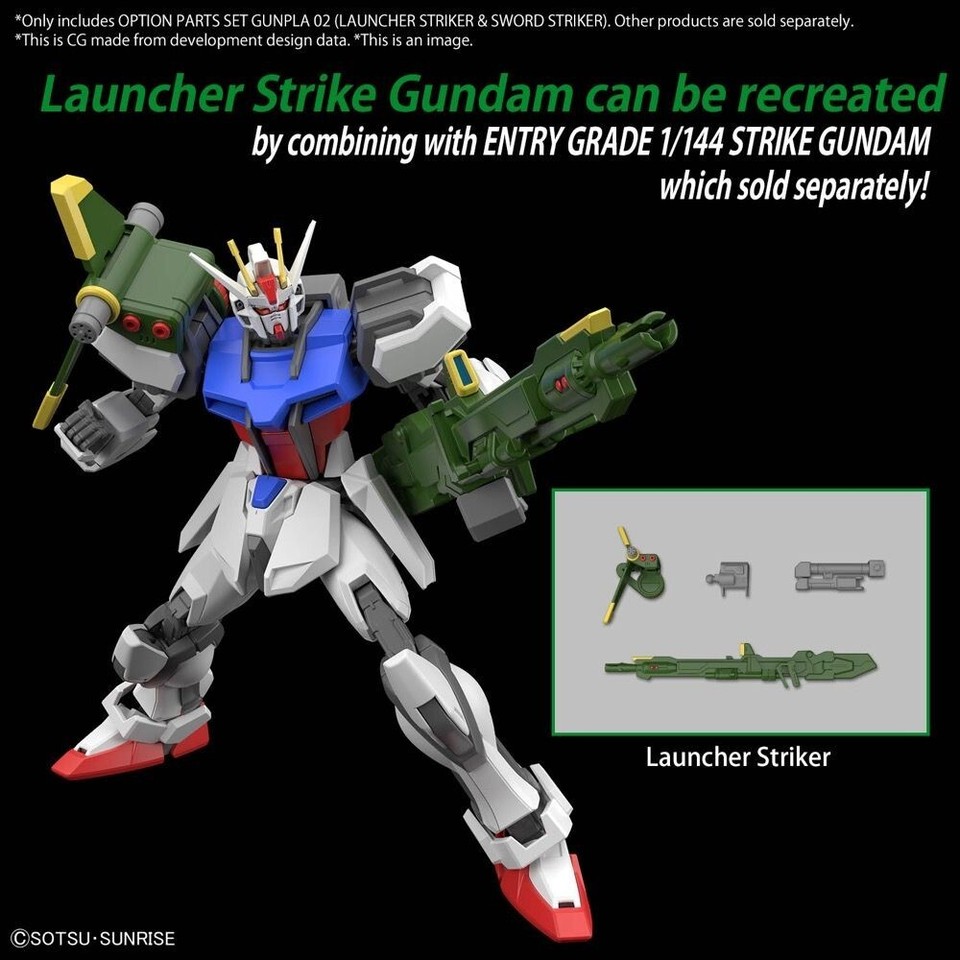Gundam 1/144 Gunpla Option Parts Set 02 Launcher Striker & Sword ...