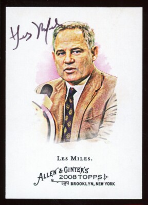 2008 Topps Allen Ginter A&G LES MILES Signed Card autograph auto LSU ...