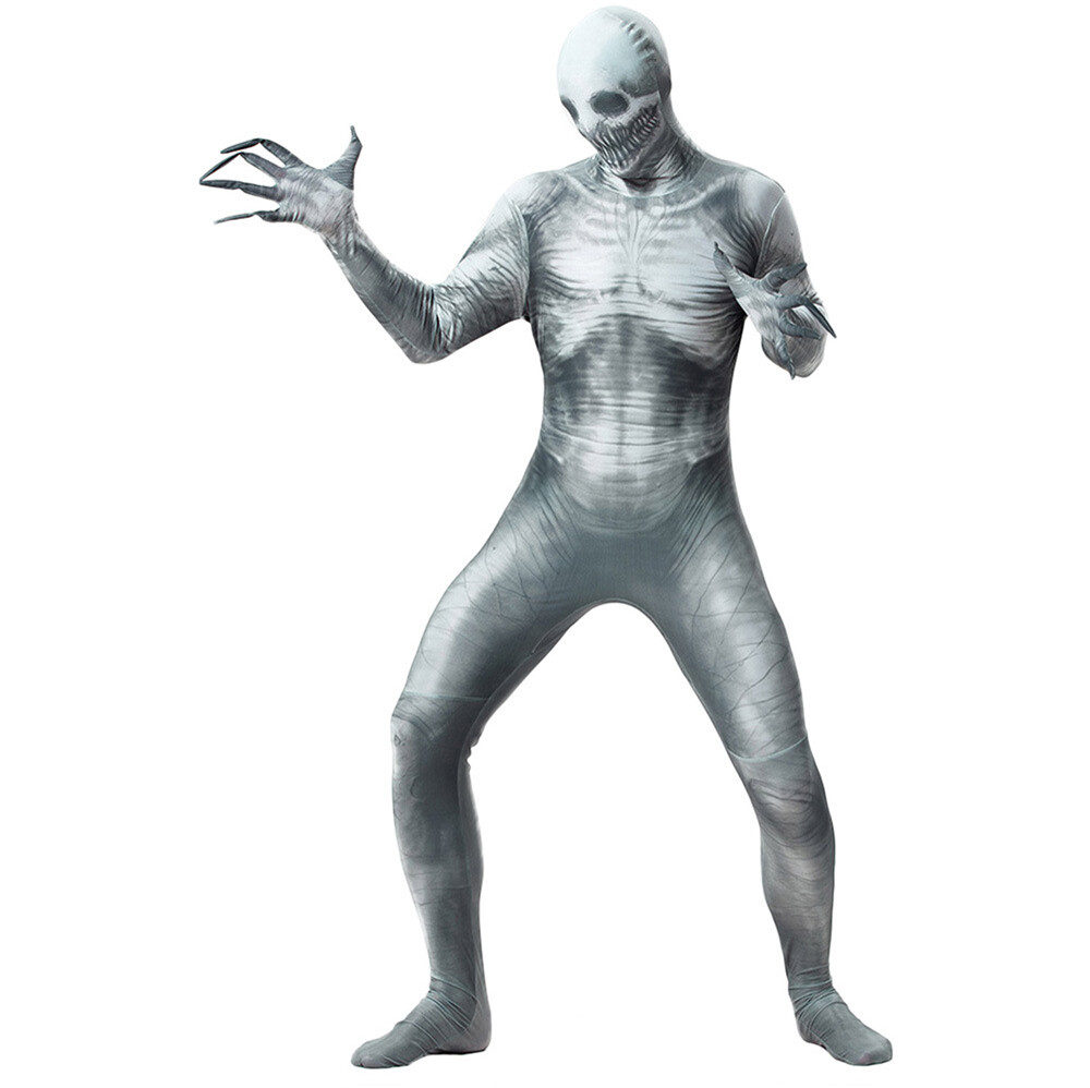 Horror Zombie Jumpsuit Scary Devil Cosplay Costume Suit Spandex ...