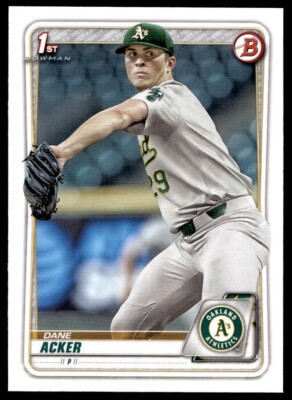 2020 Bowman Draft Dane Acker G372 Oakland Athletics #BD-8 | eBay