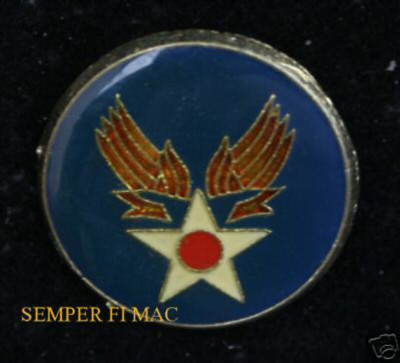 US ARMY AIR FORCE CORPS VETERAN HAT LAPEL HAT PIN 1942-47 WW 2 WING AFB ...