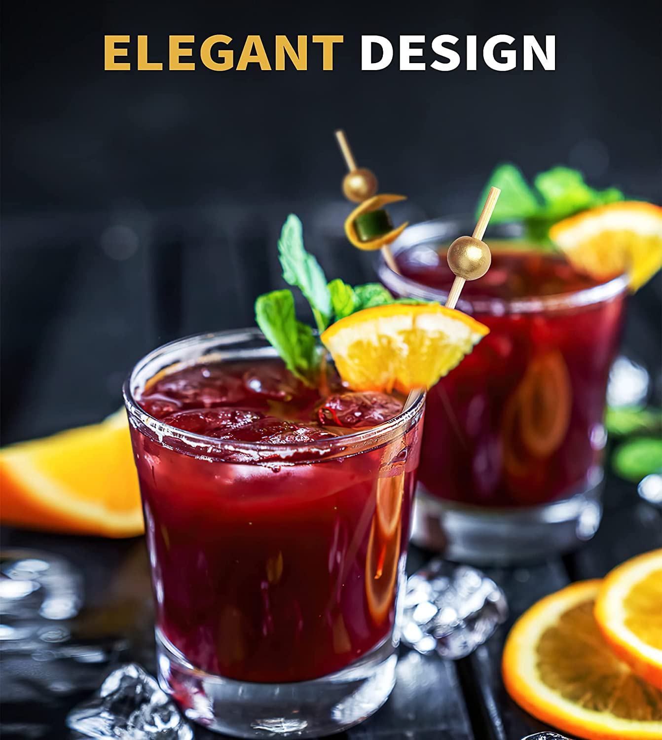 200PCS Cocktail Picks, Fancy Cocktail Toothpicks Appetizers Picks ...