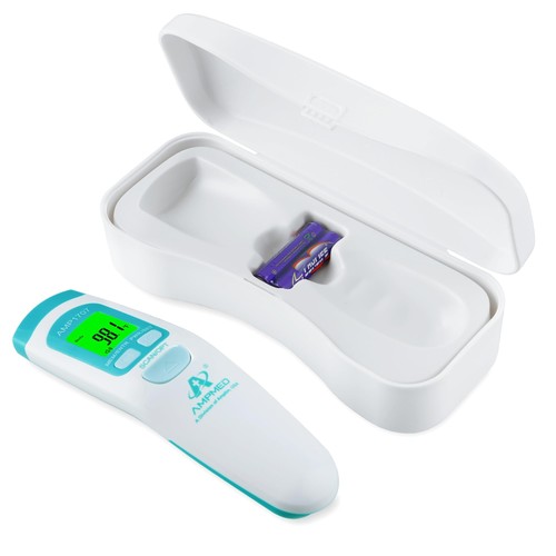 Amplim Non-Contact Forehead Thermometer & Case for Adults, Kids, Baby ...