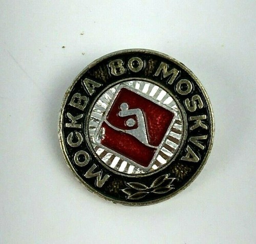 Vintage MOCKBA Swimming Water Sports 1980 Olympic Circle Pin Pinback | eBay