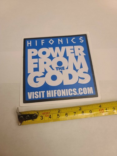 HIFONICS Audio Power From The Gods Window Stickers Decals Original No ...