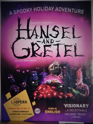 LAOPERA HANSEL AND GRETEL ORIG VTG 2018 ADVERTISEMENT | eBay