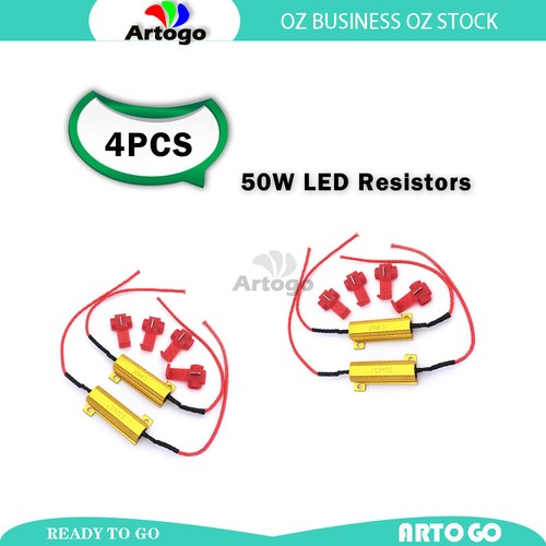 4pcs 50W 12V 6Ω LED Indicator Flasher Relay Load Resistor Bulbs Ballast ...