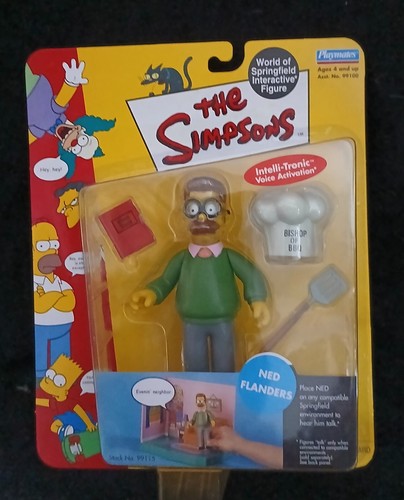 Playmates The Simpsons Interactive Figure "Ned Flanders" 2000 NIP | eBay